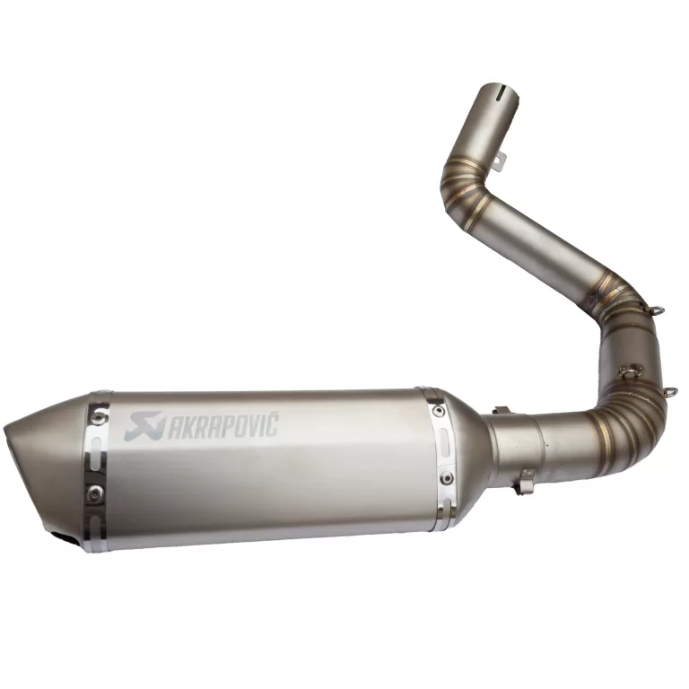 Escape Akrapovic 37cm Gris + Curva KTM Duke 200 - City Motor